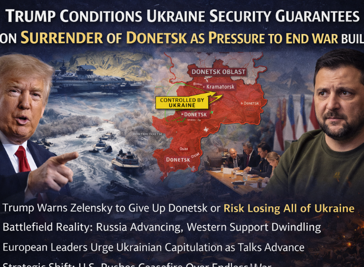 Trump Conditions Ukraine Security Guarantees on Donetsk Surrender as ...